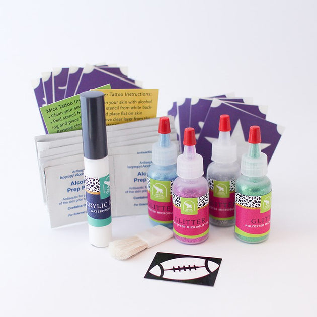 Football Glitter Tattoo Kit, Waterproof – Henna Caravan