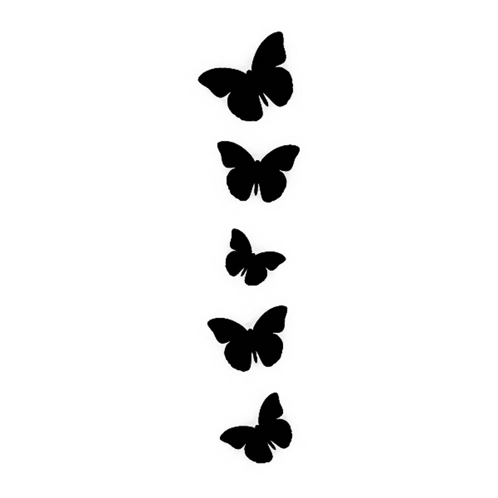 Simple Butterfly Stencil Tattoo